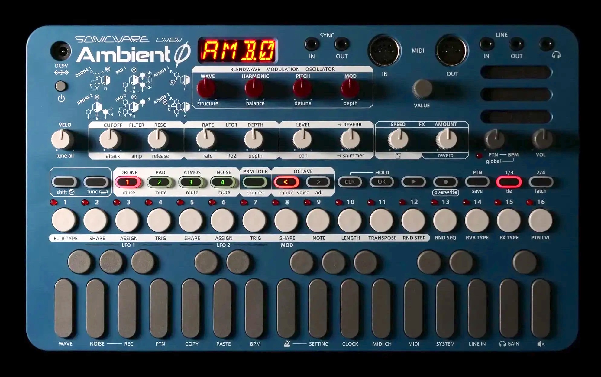 Sonicware Liven Ambient Ø, un sintetizador de cuatro capas para creaciones etéreas | Hispasonic